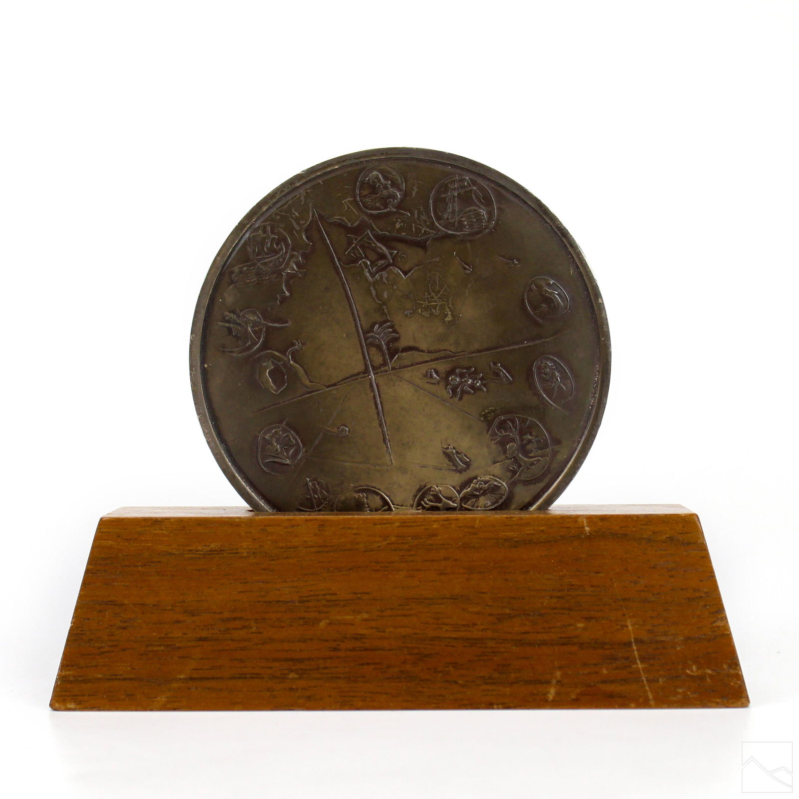 Salvador Dali 3" Circle Of Unity Silver Medallion