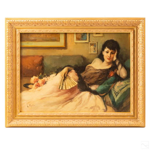 Louis Pascin (b. 1957) Portrait Painting Of A Lady