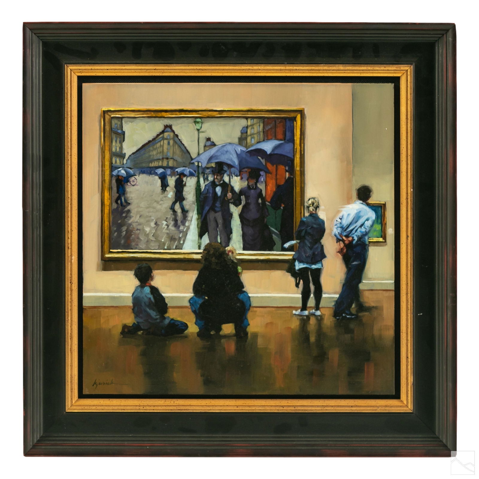 Karin Jurick b.1961 Sidewalk Glances Oil Painting - Mar 31, 2021 | Hill ...