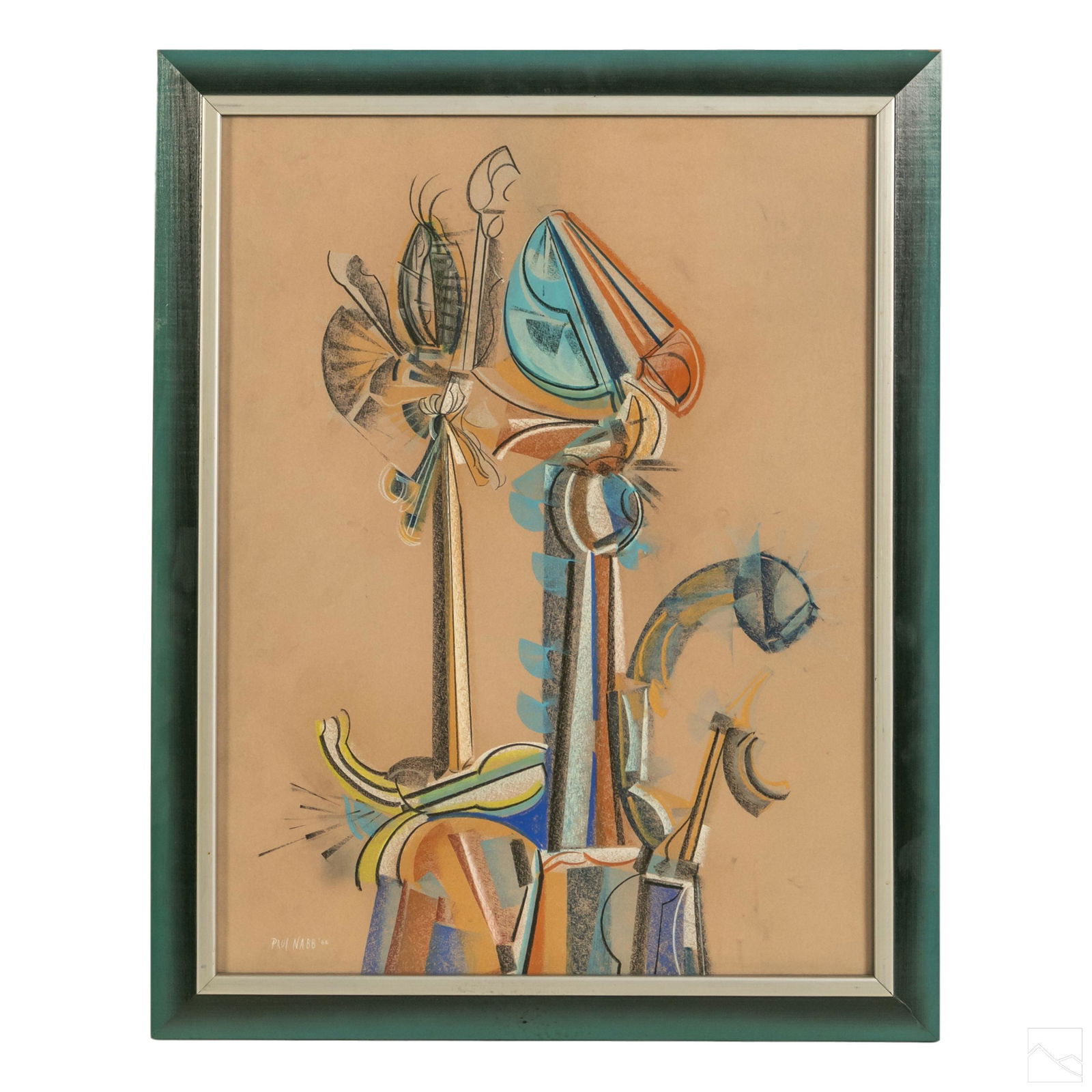 Paul Nabb Modern Figural Abstract Pastel Drawing - Apr 28, 2021 | Hill ...