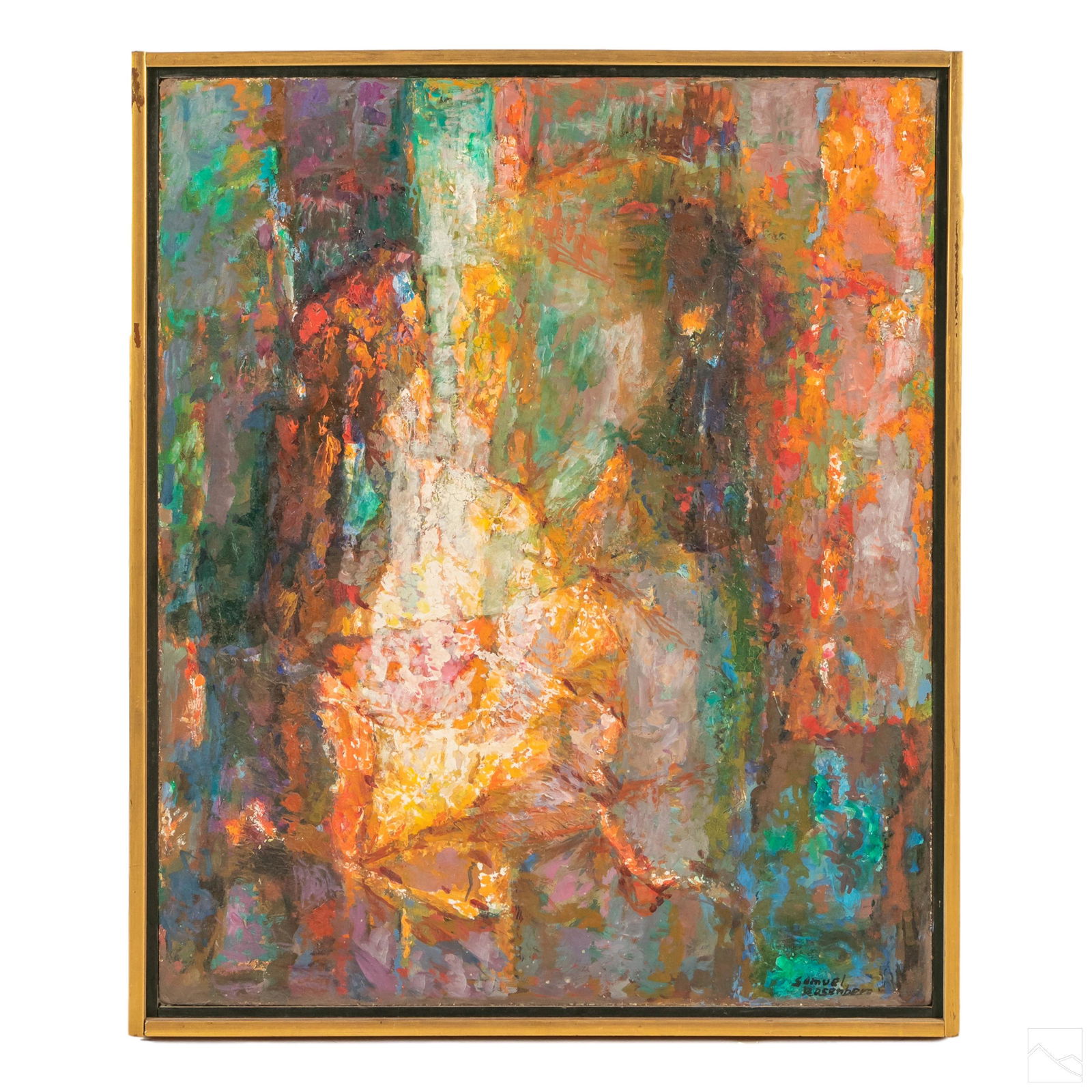 For Auction: Samuel Rosenberg (1896-1972) Abstract Oil Painting (#0614 ...