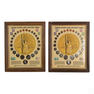 United States 20th Century Framed Coin Collection