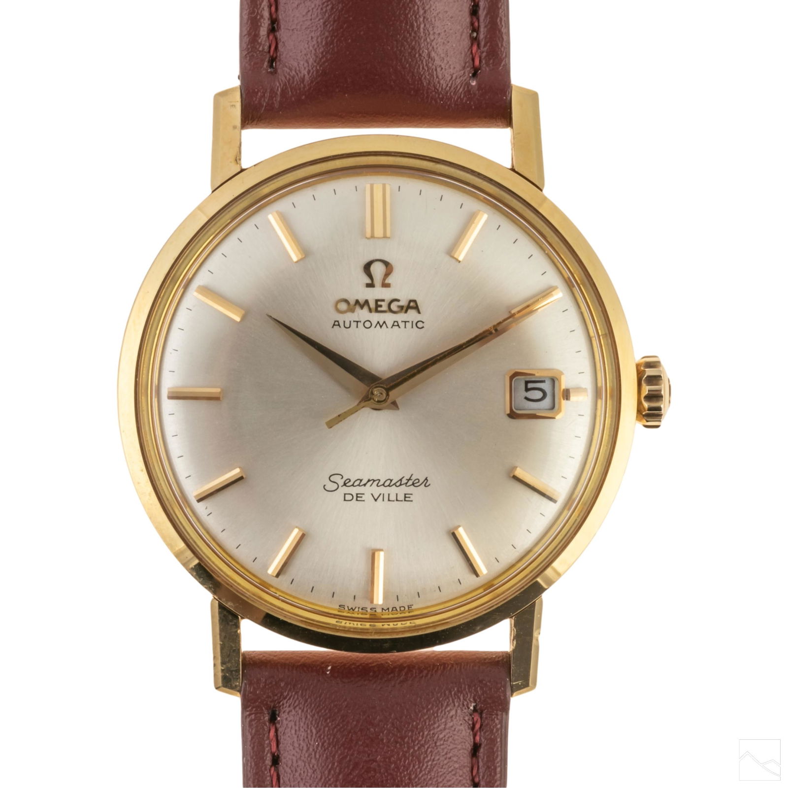 18k Gold Omega Automatic Seamaster Deville Watch