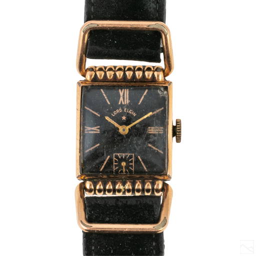 Lord Elgin Mens Art Deco Gold Filled Drivers Watch