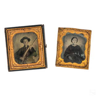 Civil War Soldier Tintype Armed Rifle Photo Pic Cw Tin
