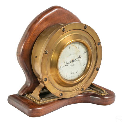 French Brass Wood Manometer Marine Pressure Gauge (#0556) on Oct 28 ...