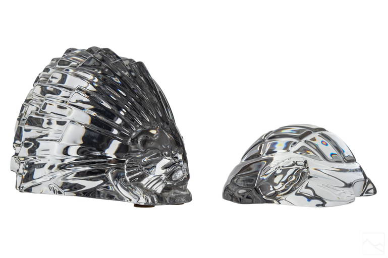 Baccarat Crystal Turtle Hedgehog Figurine Statues (#0096) on Dec 08 ...