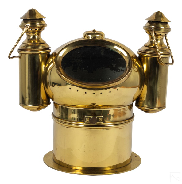 Marine Nautical Brass Ship Binnacle Gimbal Compass