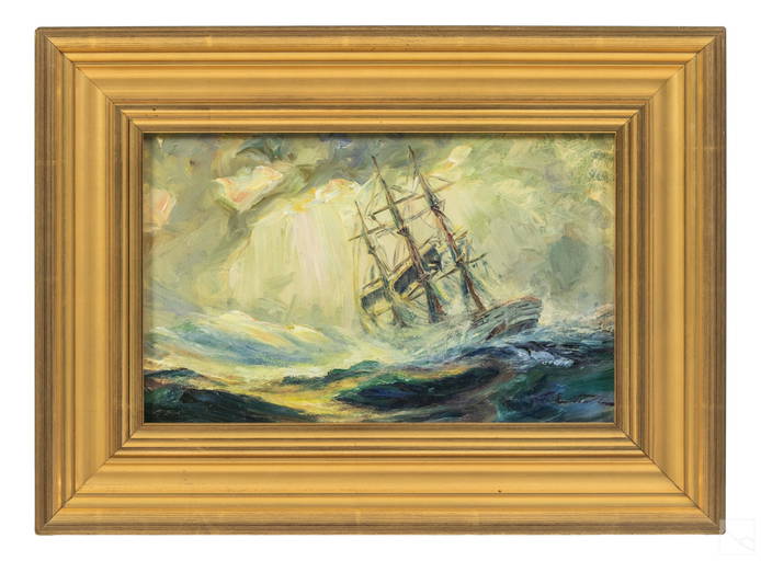 John Theodor Stoll 1889-1974 Seascape Oil Painting (#0481) on Feb 23 ...