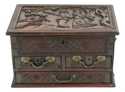 Chinese Carved Wood Box