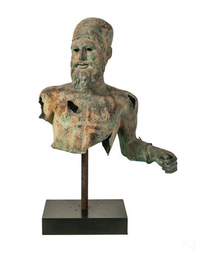 Monumental Bronze Riace Warrior Sculpture Fragment