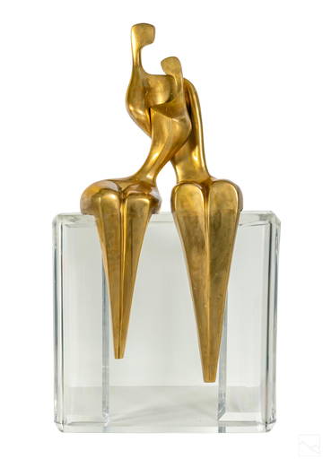 Itzik Benshalom B.1945 Modernist Bronze Sculpture