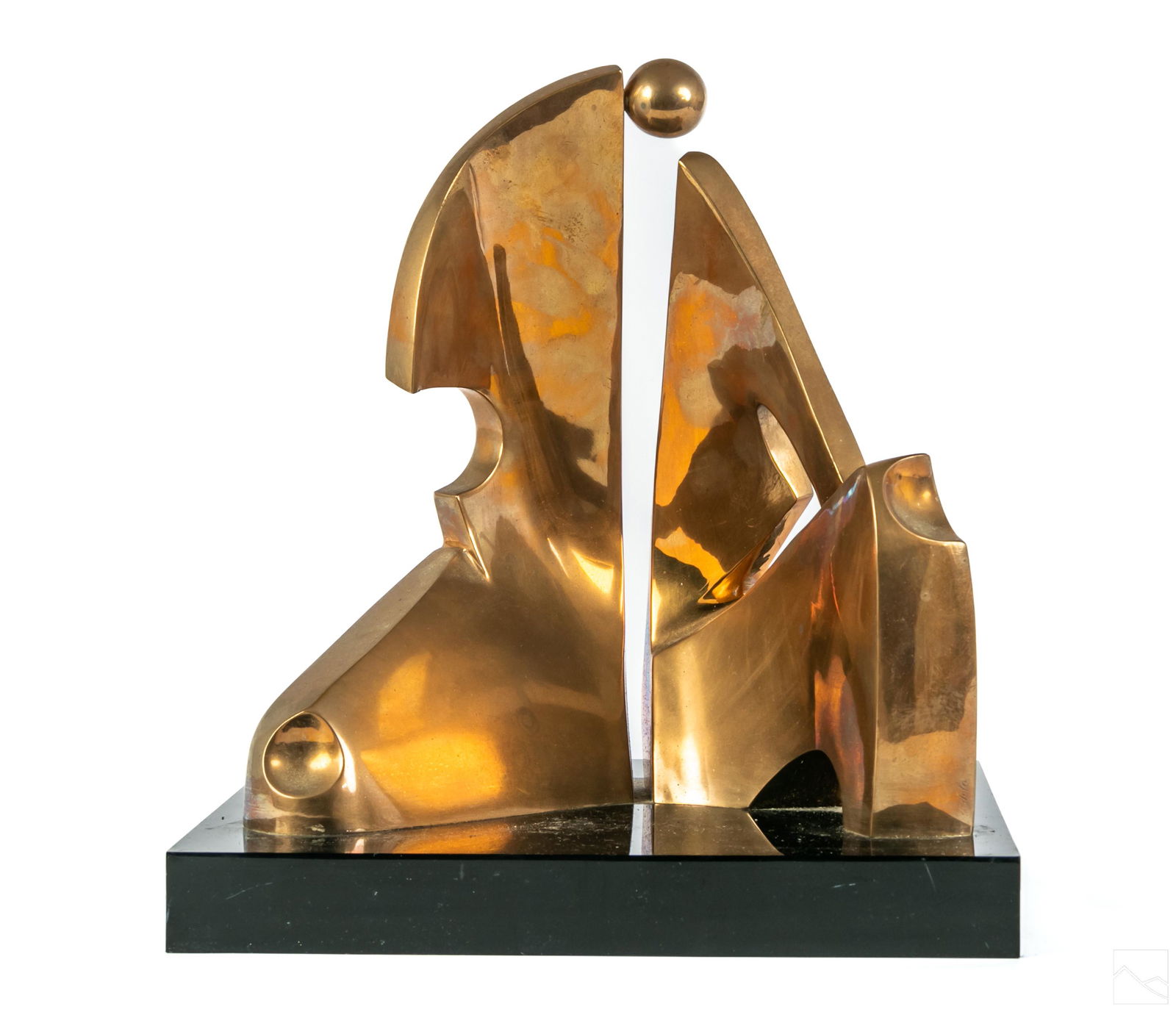 Maxime Delo Pragos Italy Modernist Brass Sculpture