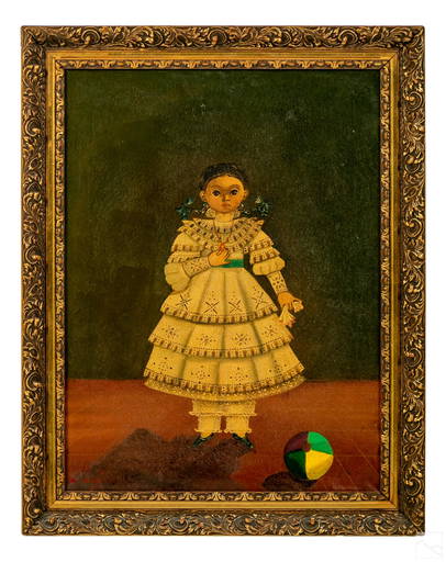 Agapito Labios 1898-1996 Mexican Folk Art Painting (#0637) on Jun 29 ...