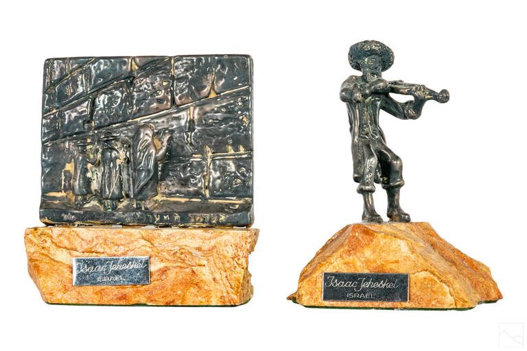 Isaac Jeheskel Sterling Silver Judaica Sculptures