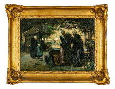 J. Moreau 19C. Antique French Figural Oil Painting (#0216) on Aug 31 ...