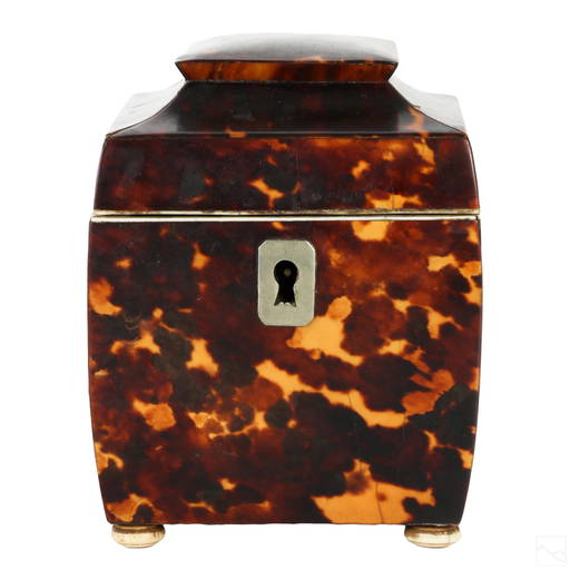 English Victorian 19C. Tortoiseshell Tea Caddy Box (#0158) on Jan 25 ...