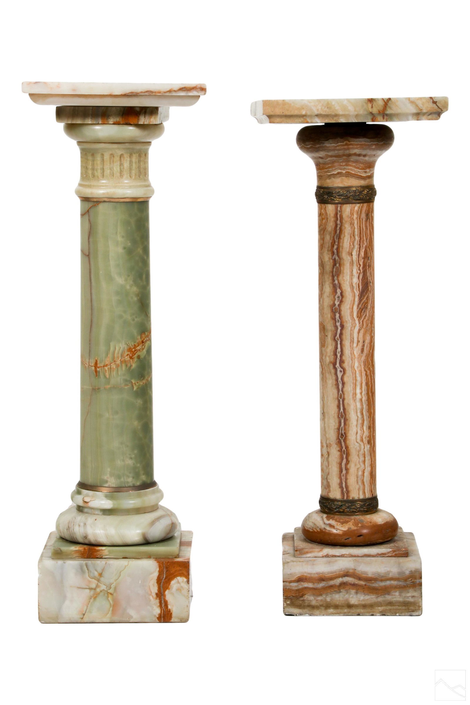 Italian Pair Classic Onyx Pedestal Plinth Columns (#0328) on Jan 25 ...