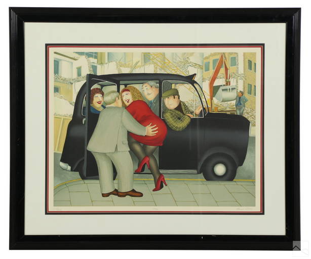 Beryl Cook 1926 2008 Taxi Silkscreen Litho Signed