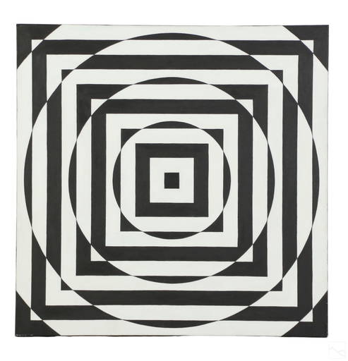 Tim Ray Fisher B.1969 Kinetic Optical Art Painting