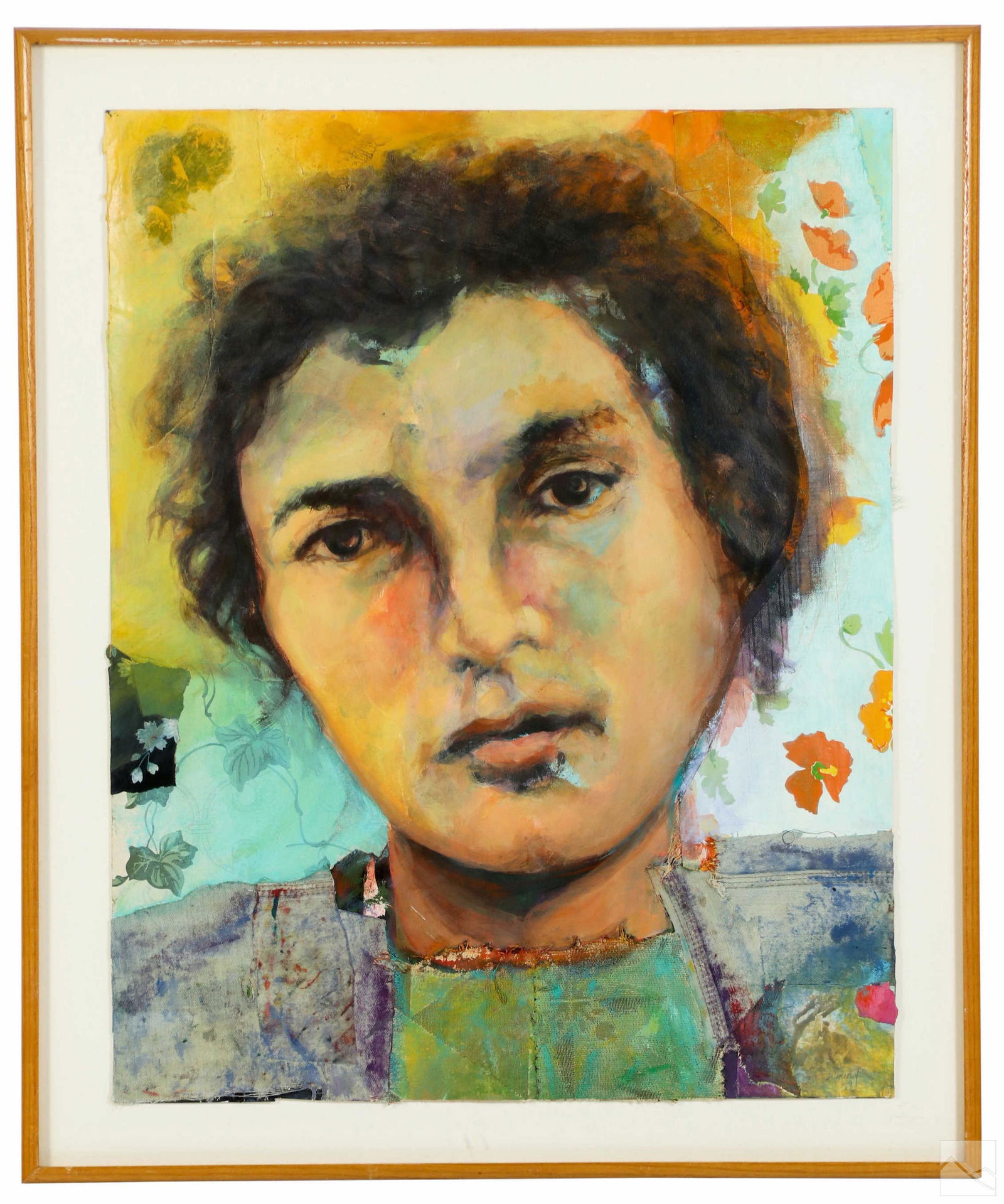 Timothy Harney B.1955 3d Portrait Collage Painting