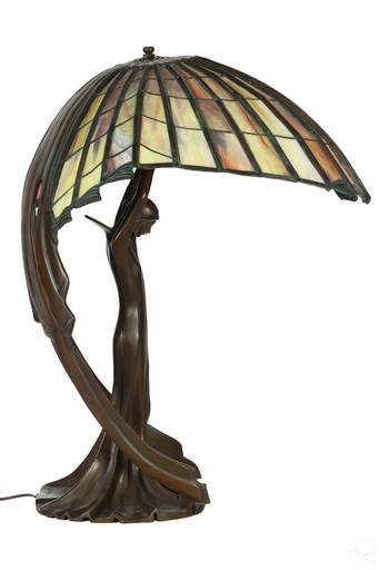 Peter Behrens 1868 1940 Art Deco Flying Lady Lamp