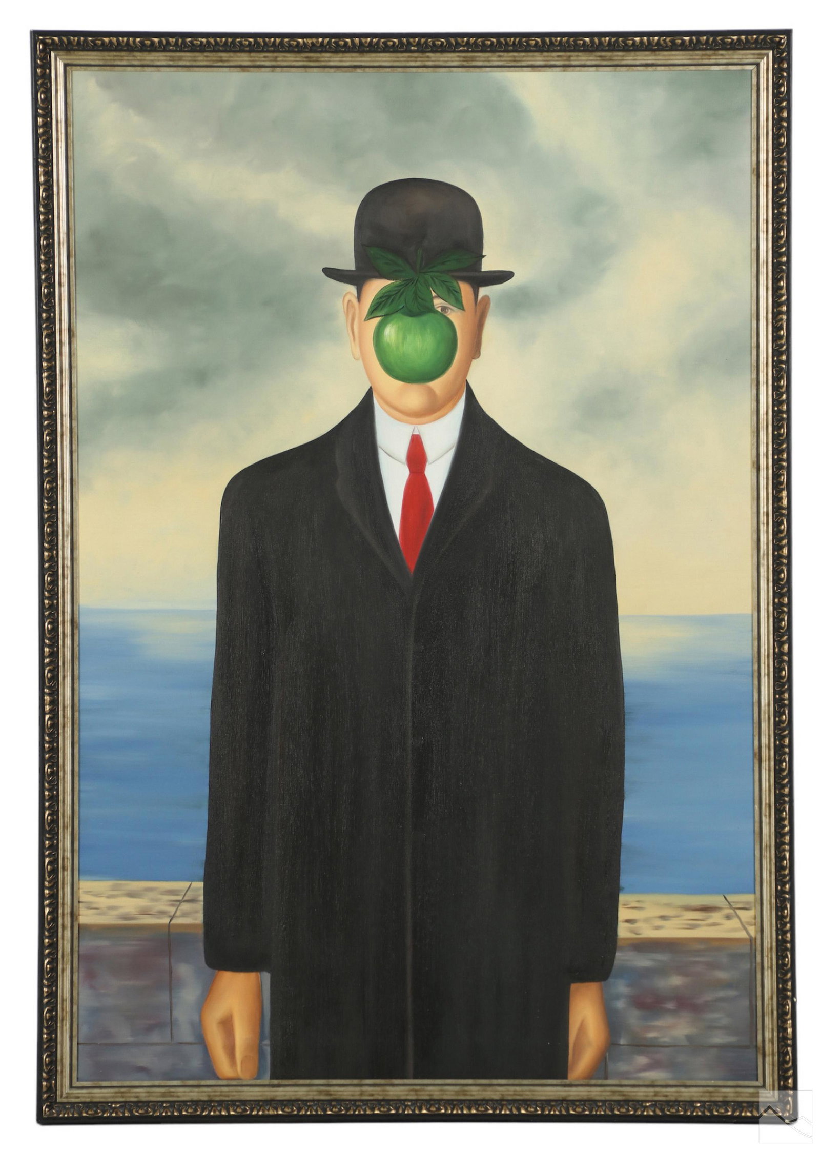 Son Of Man Surrealist Painting After Rene Magritte