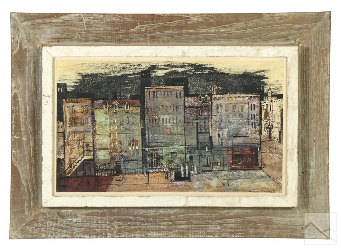 Jenne Magafan 1916-1952 Wpa Art Landscape Painting Auction