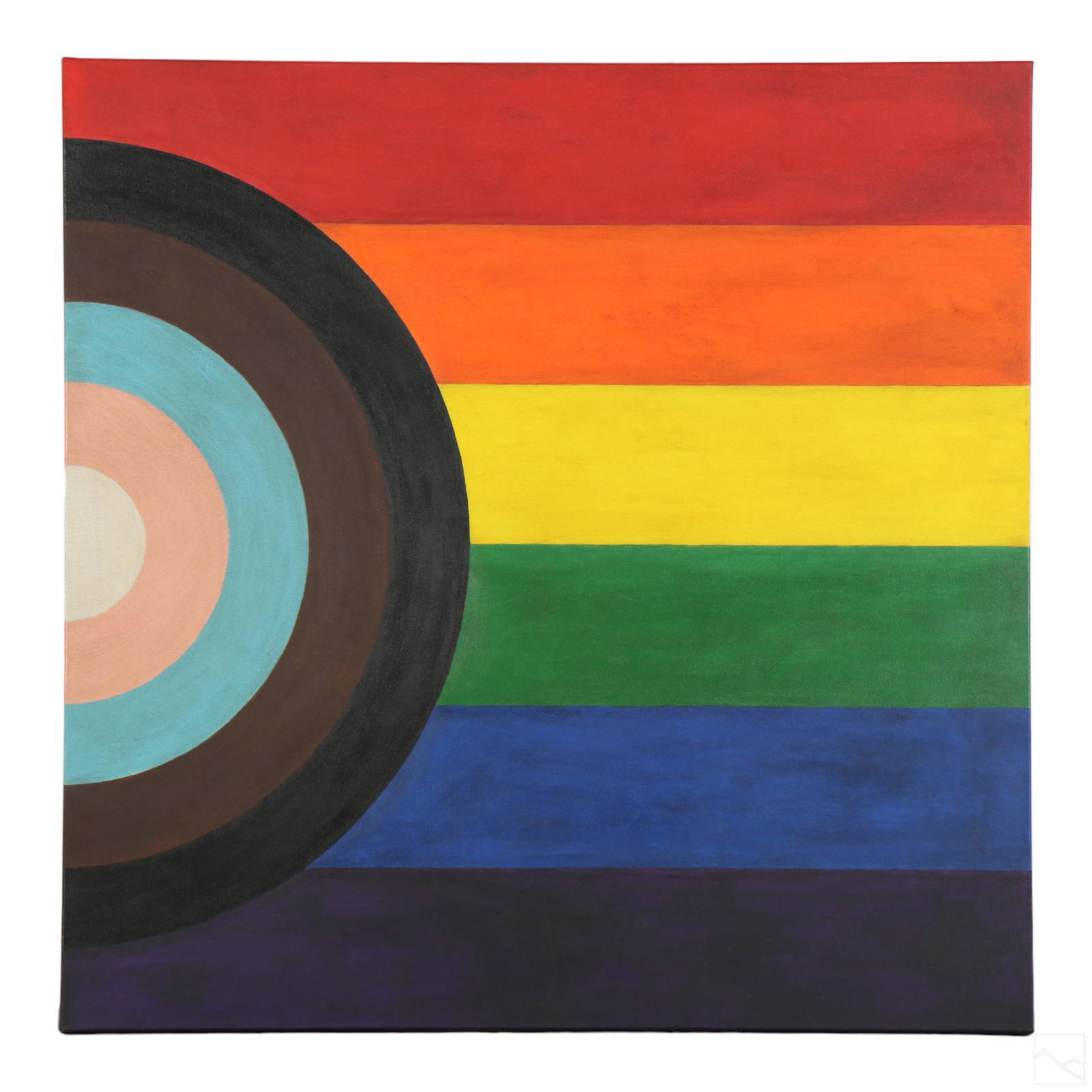 Tim Ray Fisher B.1969 Rainbow Flag Pride Painting Auction