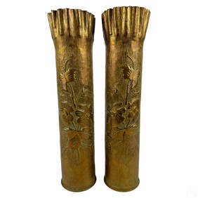 4 Wwii And Postwar Spent Artillery Shell Casings