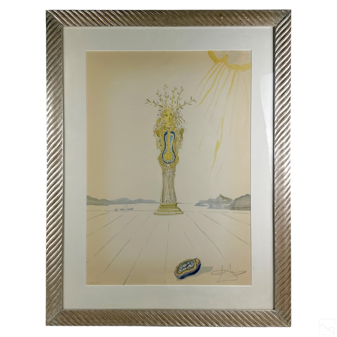 Salvador Dali Barometer Woman Le Lithograph Signed Auction