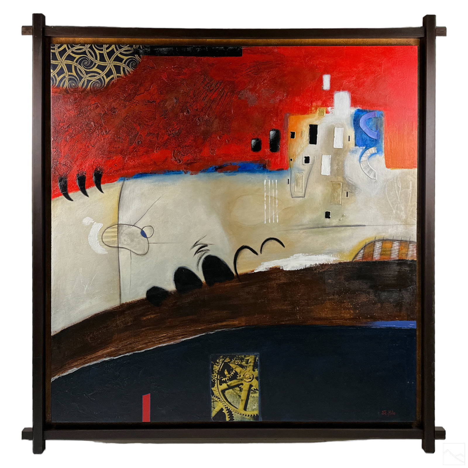 Scott Hile B.1956 Abstract Landscape Oil Painting Auction