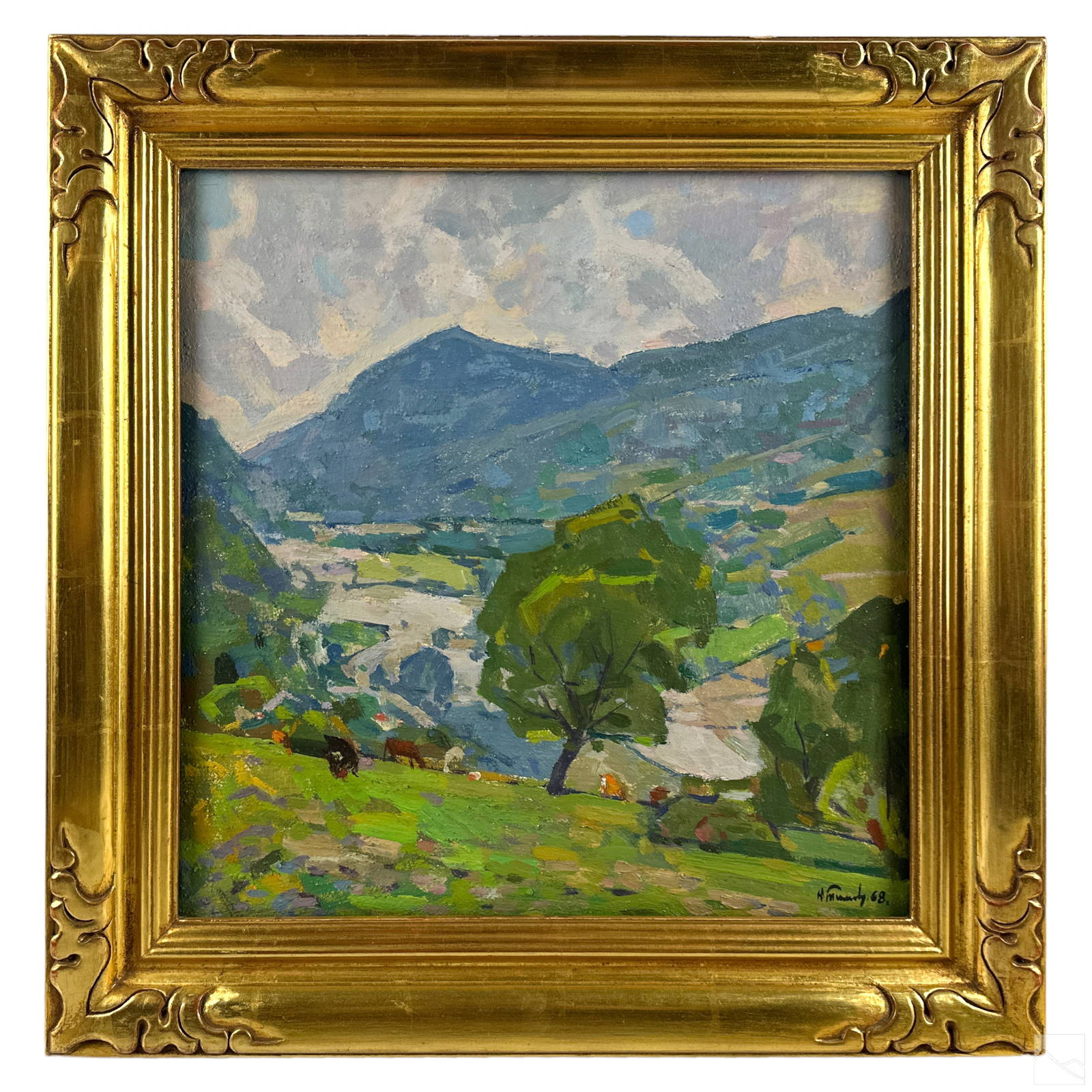 Nikolai Timkov 1912-1993 Rural Landscape Painting Auction