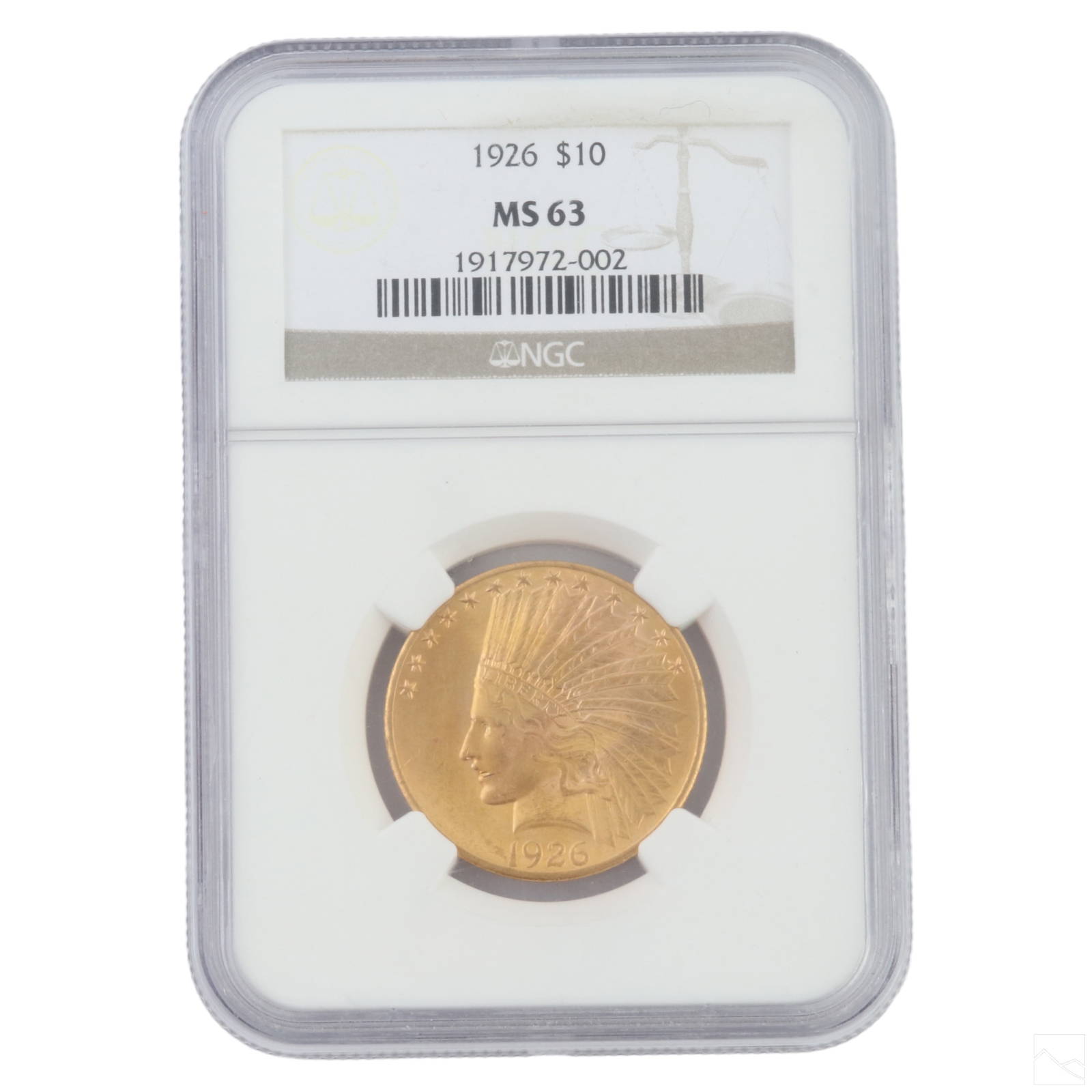 Us $10 Indian Gold Eagle 1926 Graded Ngc Ms63 Coin Auction