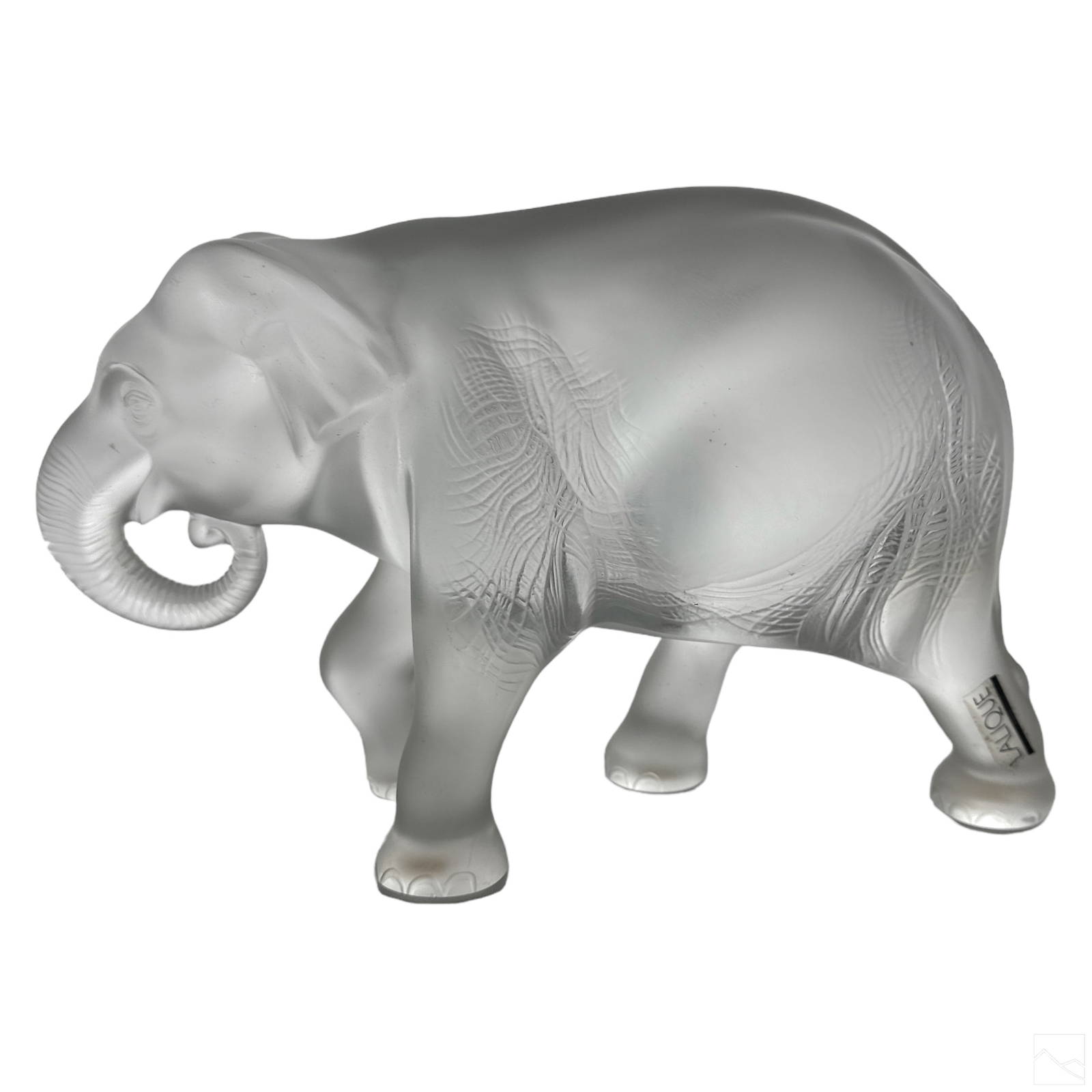 Lalique French Art Crystal Java Elephant Sculpture Auction