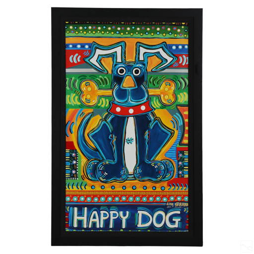 Lisa Grubb B.1959 Happy Dog Le Giclee & Coa Signed