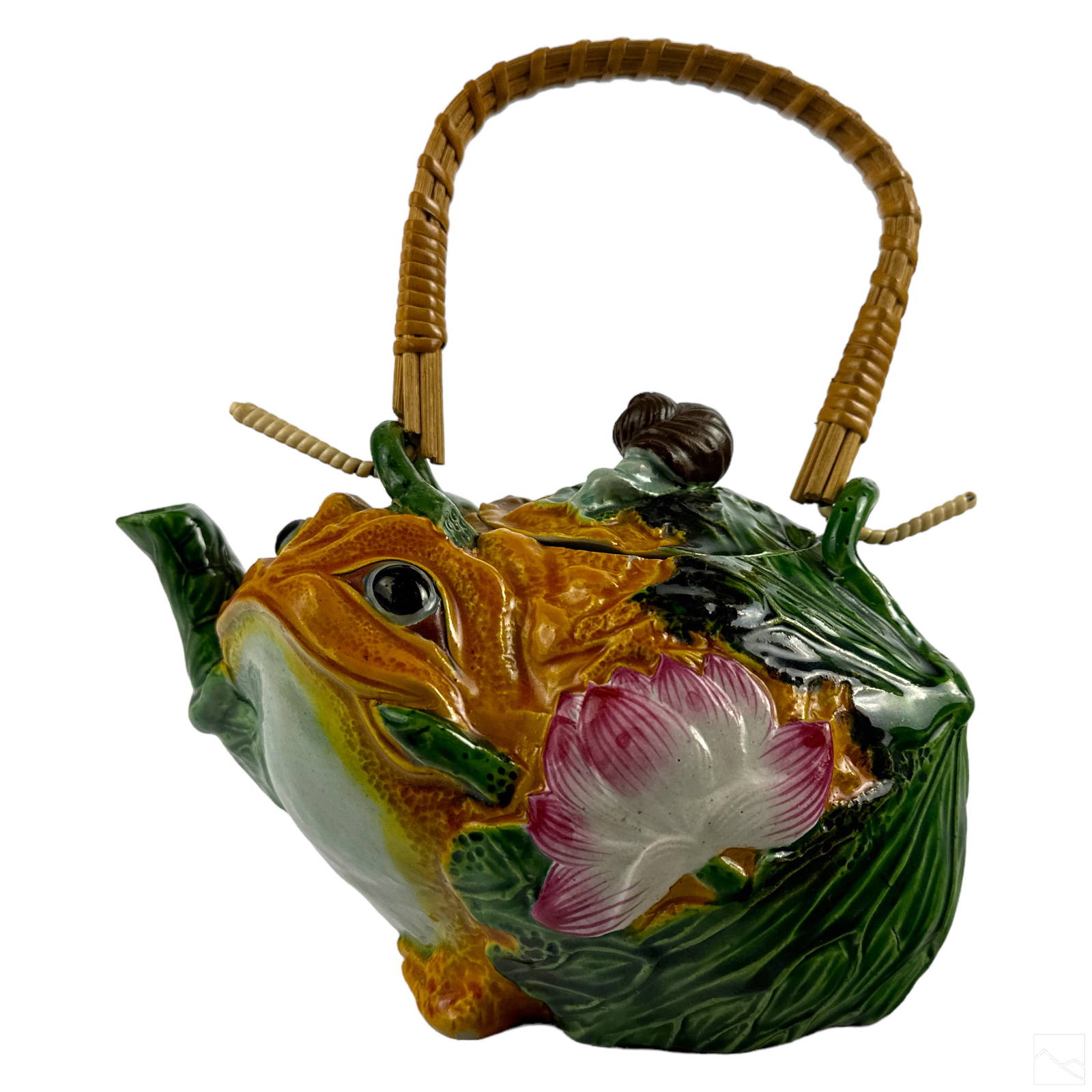 Japanese Porcelain Banko Ware Frog & Snail Teapot Auction