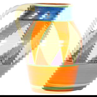 Clarice Cliff Bizarre Deco Pottery Vase Pitcher Auction