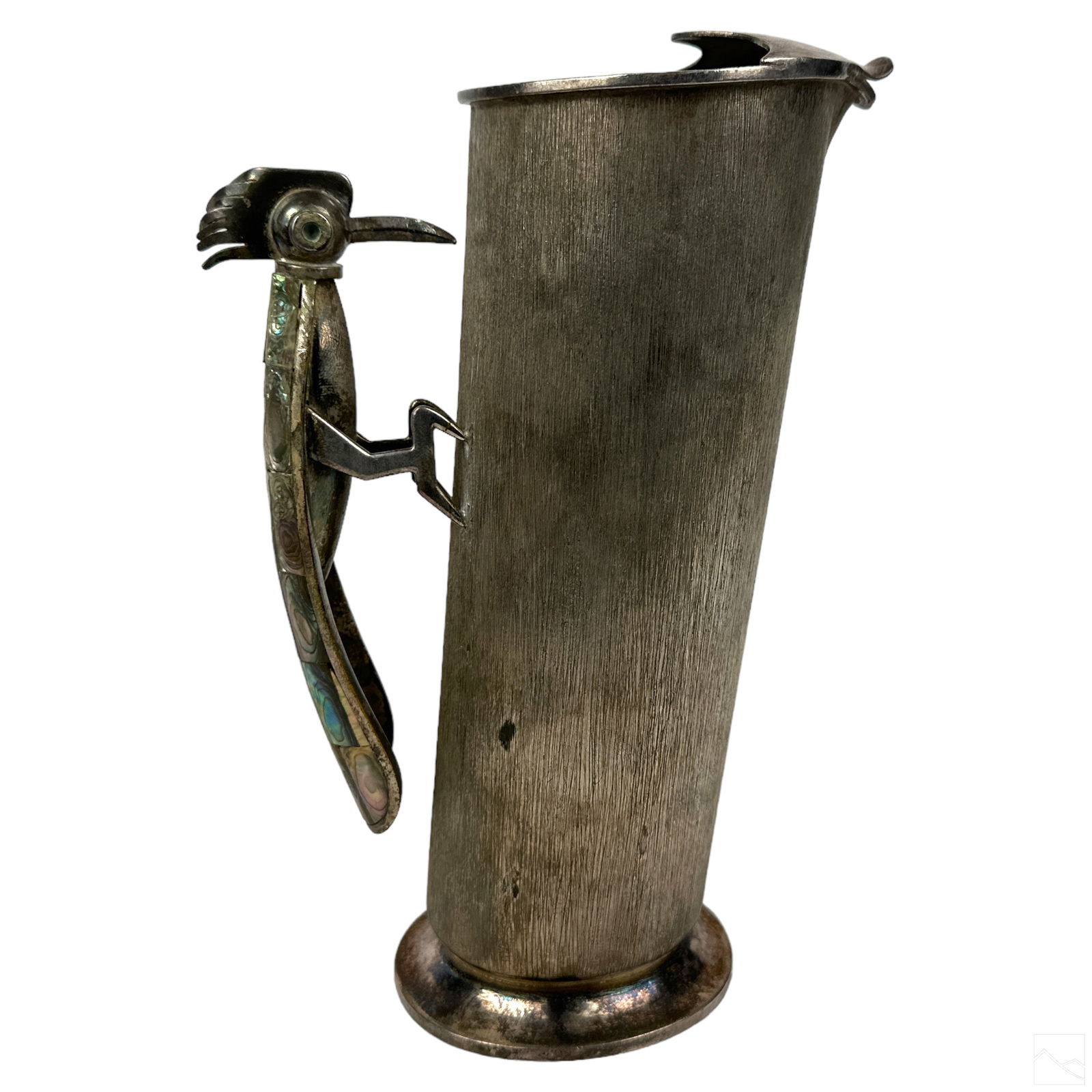 Castillo Taxco Silverplate Woodpecker Bird Pitcher Auction