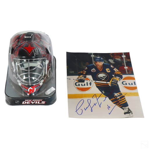 Pat Lafontaine & Martin Brodeur Nhl Photo & Helmet