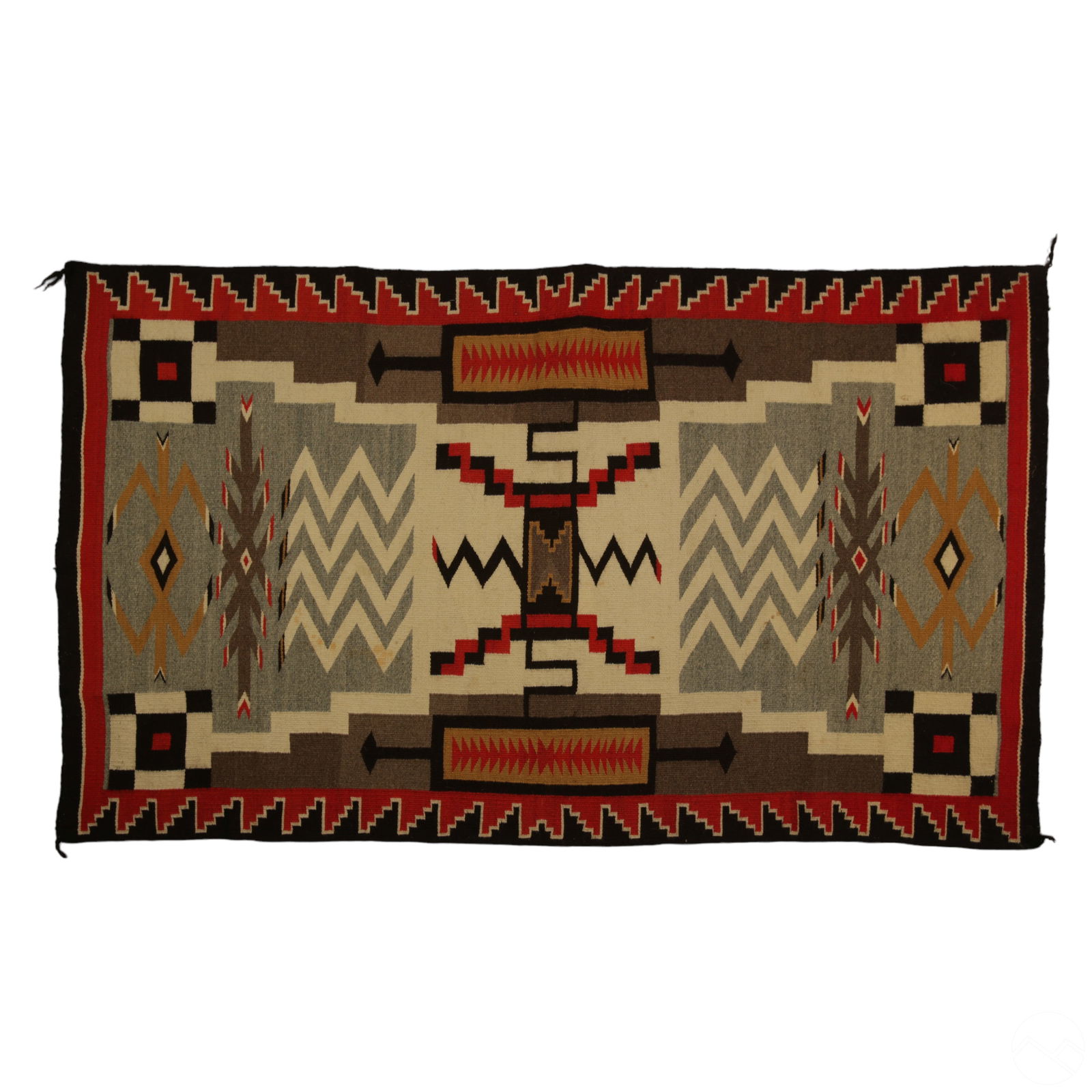 Native American Navajo Storm Pattern Tribal Carpet Auction
