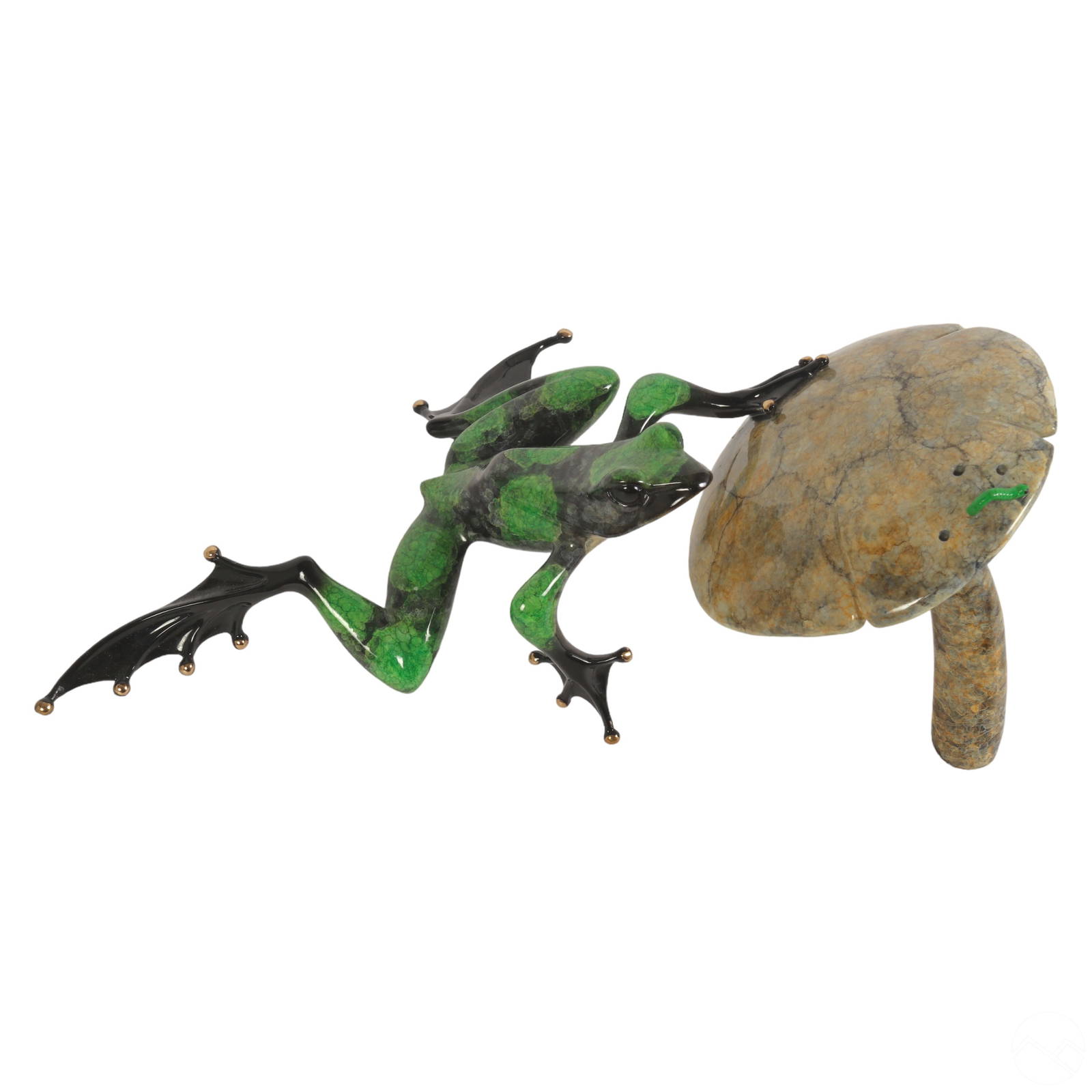 Tim Cotterill B.1950 Frogman Bronze Frog Sculpture Auction