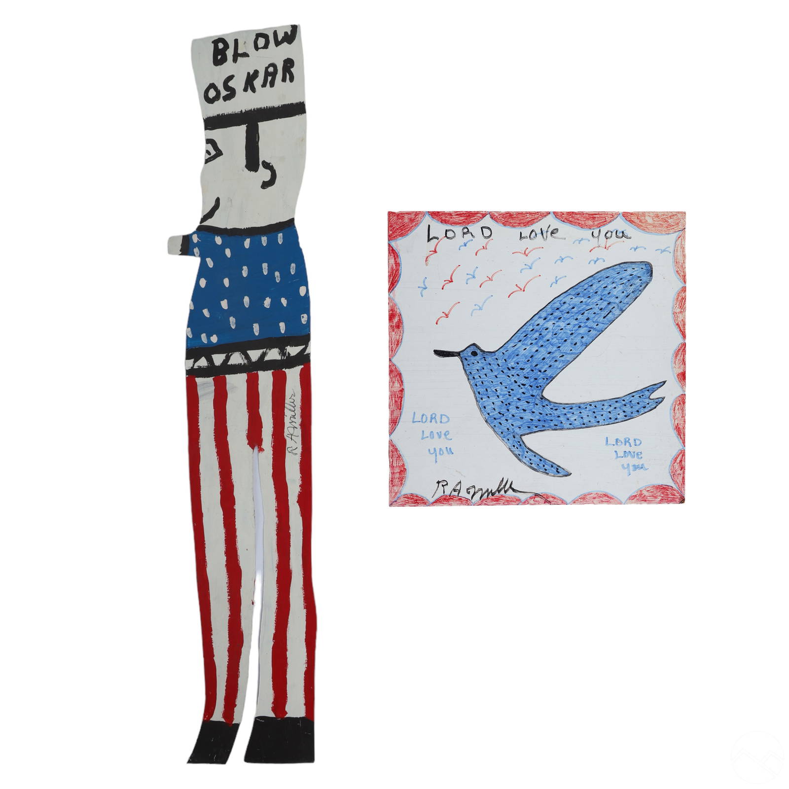 R.a Miller 1912-2006 Folk Art Sculpture & Painting Auction