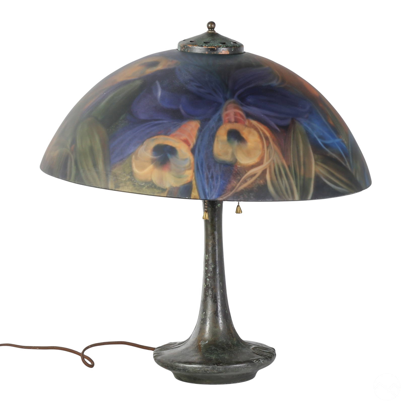 Ulla Darni 20 Century Glass Handpainted Lampshade Auction