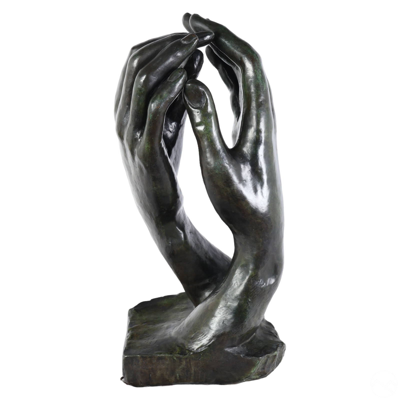 Auguste Rodin 1840-1917 Cathedral Bronze Sculpture Auction