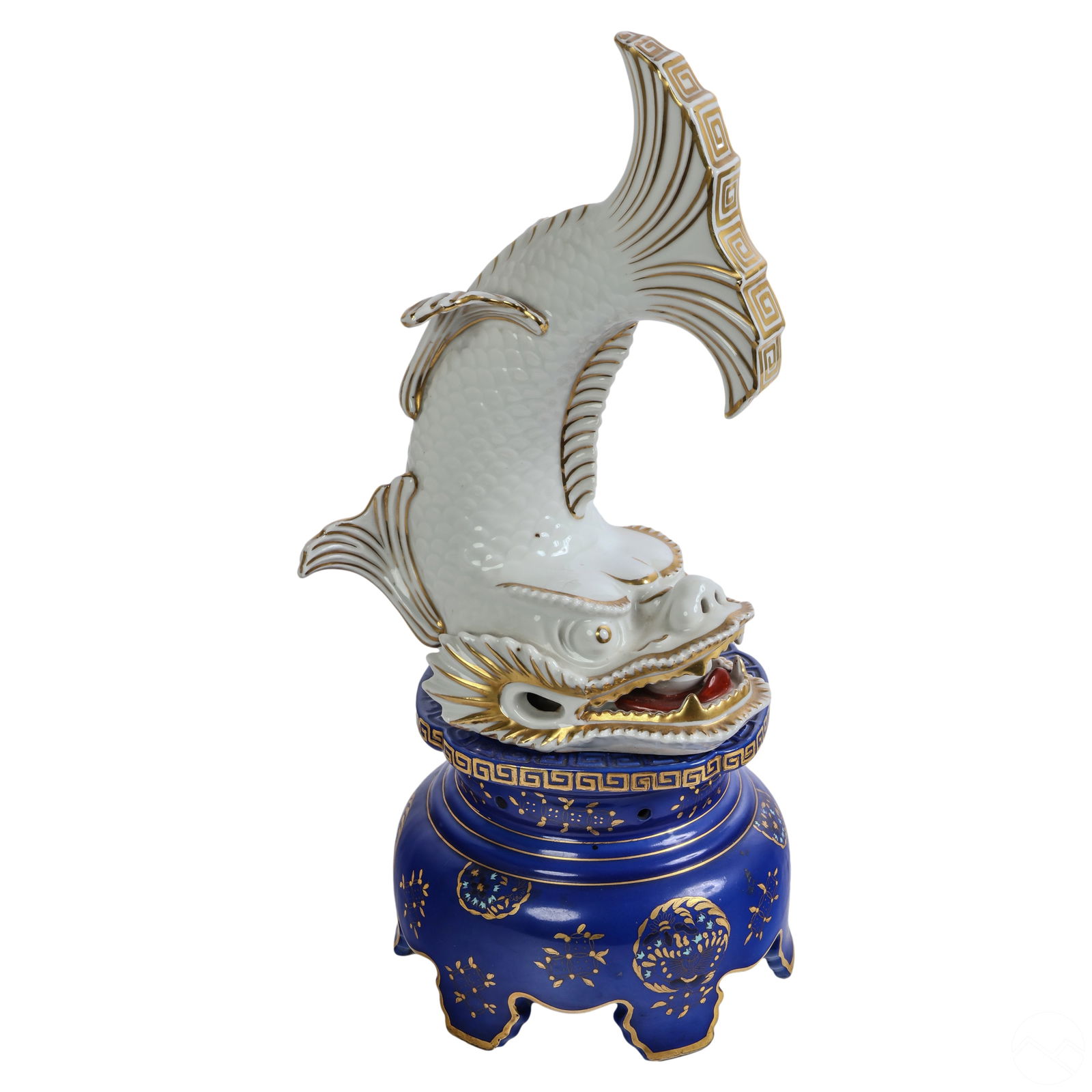 Aerozon German Porcelain Mythology Dolphin Figure Auction