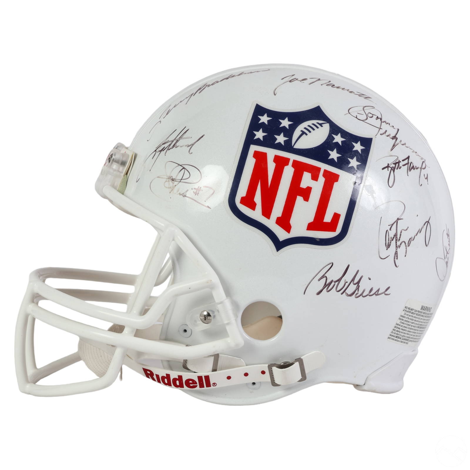 Nfl Helmet Signed By 17 Hall Of Fame Quarterbacks Auction