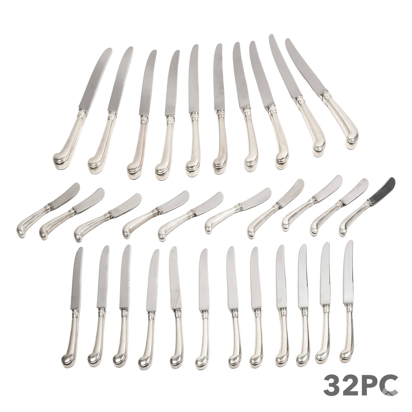 Tiffany & Co King William Pistol Grip Knives 32pc Auction