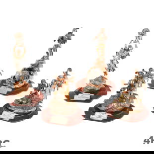 C.a. Pardell B.1957 Bronze Native American Statues Auction