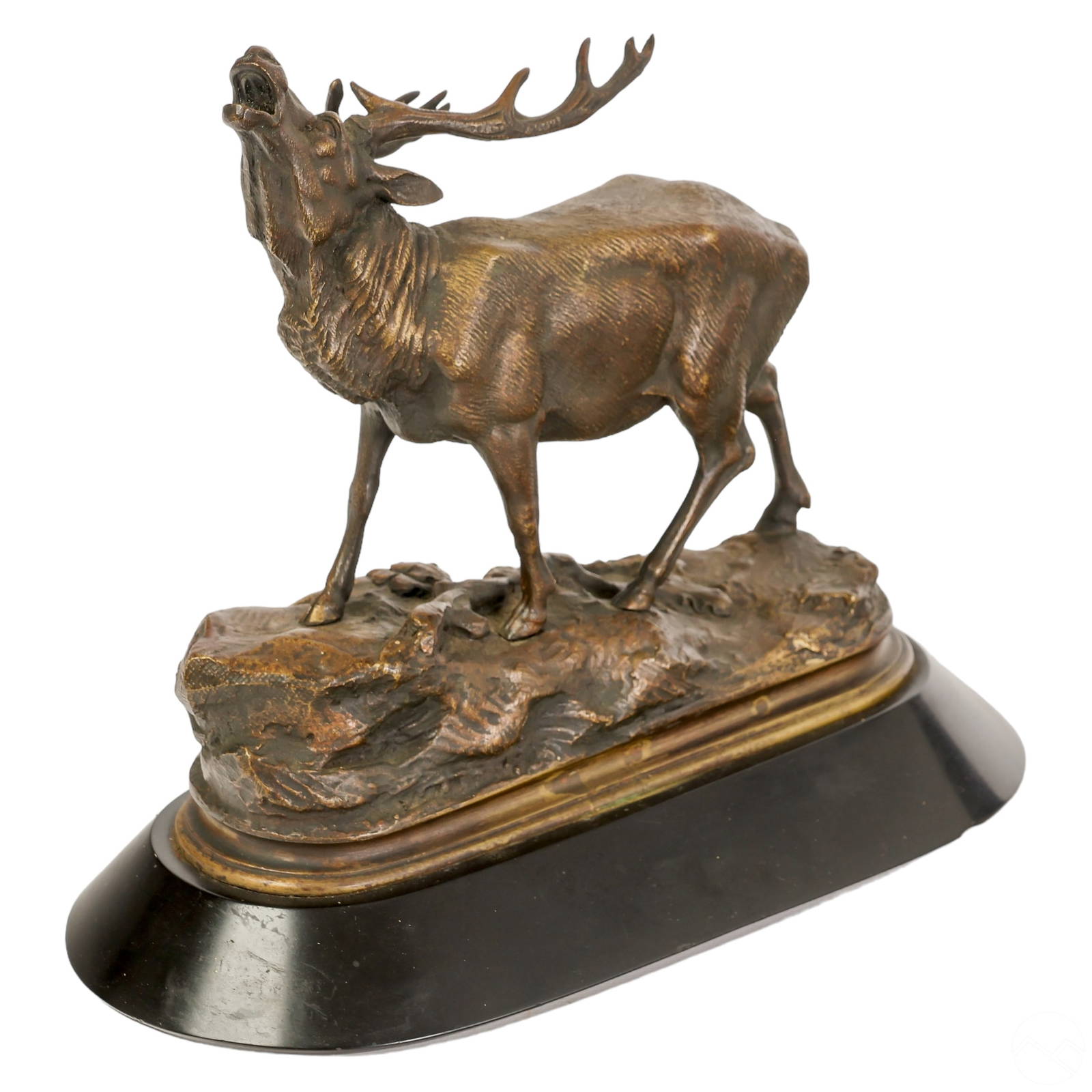 Louis Emile Cana 19c. French Bronze Stag Sculpture Auction